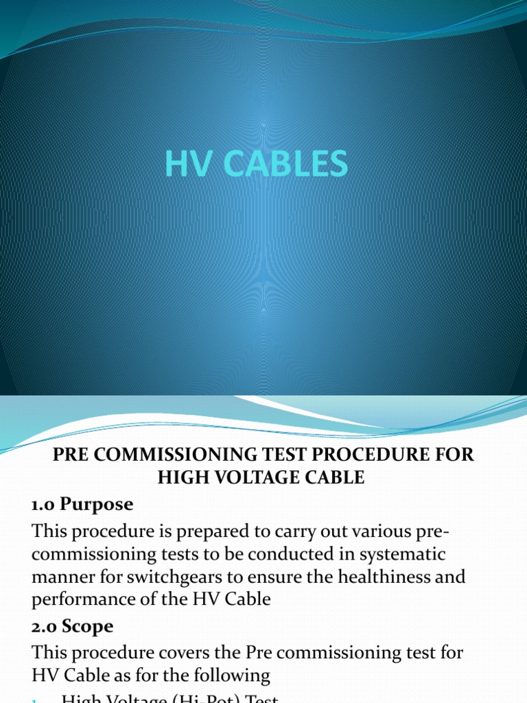 10.HV Cable | PDF | Occupational Safety And Health | Personal ...