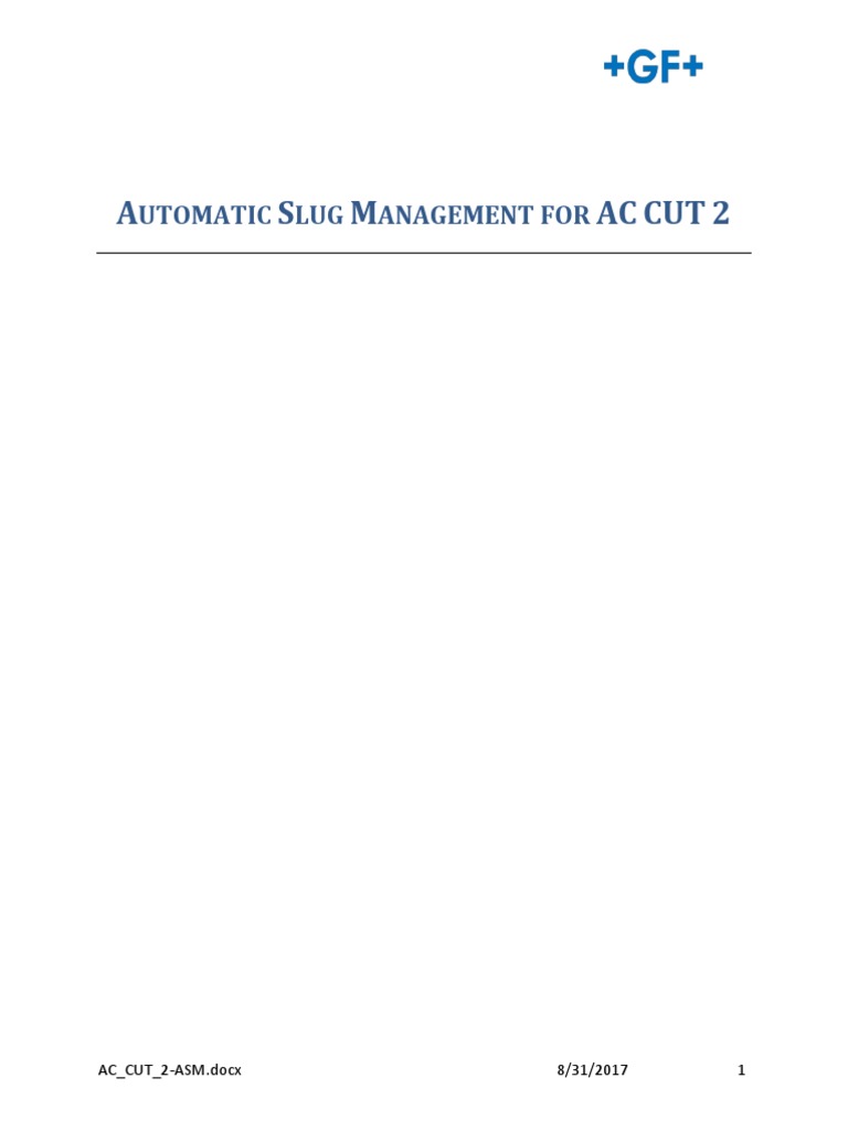 A S M AC CUT 2: Utomatic LUG Anagement For | Descargar gratis PDF ...