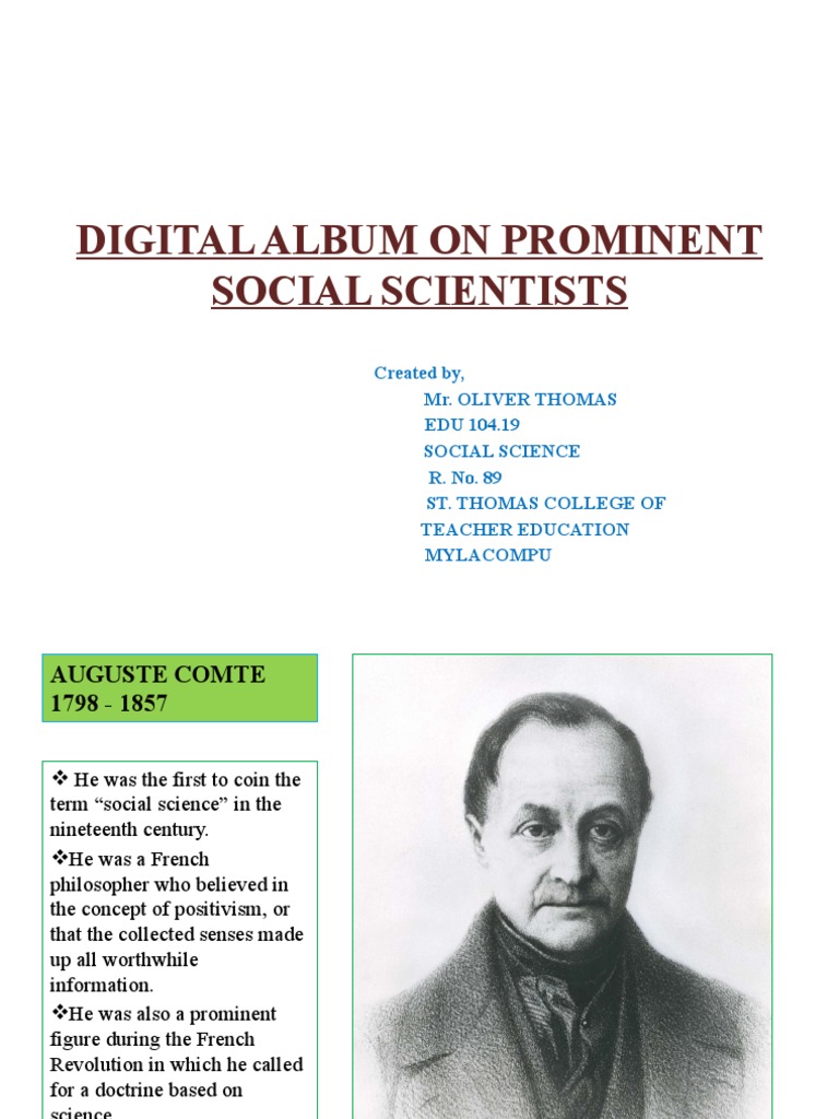 Prominent Social Scientists Overview | PDF | Social Sciences | Sociology