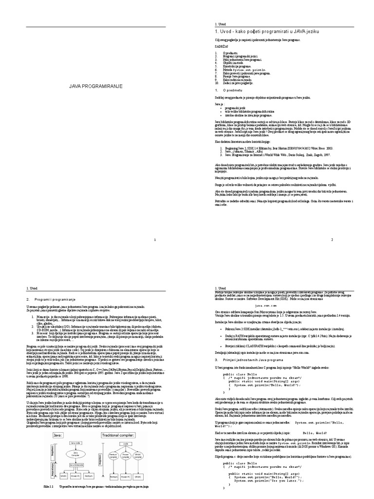 Java Programiranje | PDF