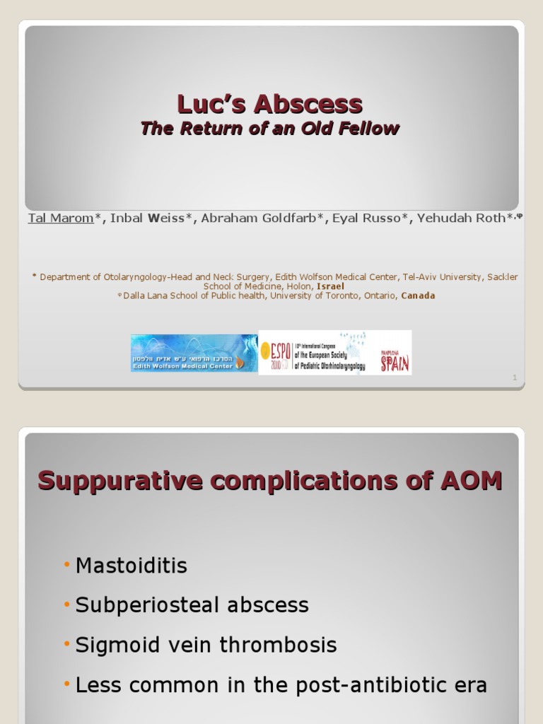 Luc's Abscess | PDF | Ear | Surgery