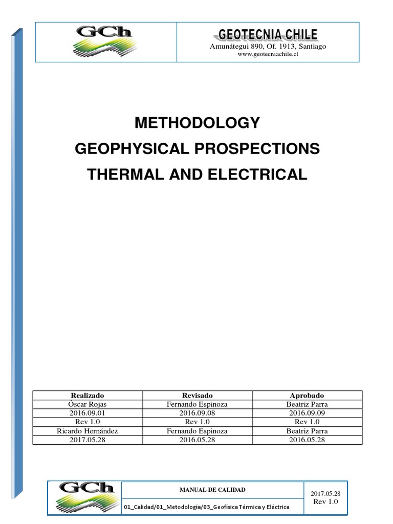 METHODOLOGY Geophysics Measurement of Thermal and Electrical ...