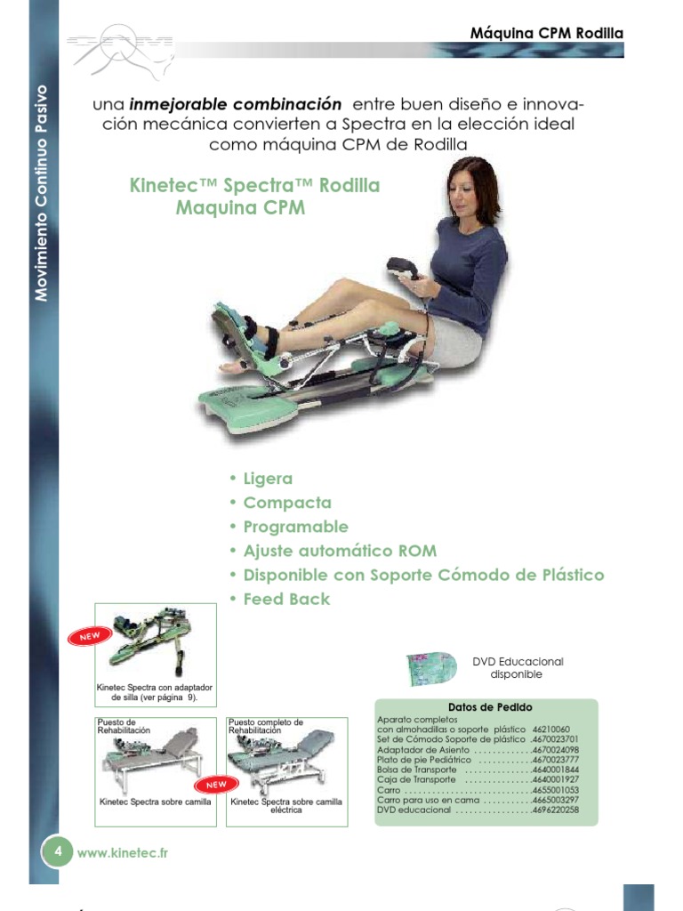 Kinetec Spectra Knee CPM | PDF