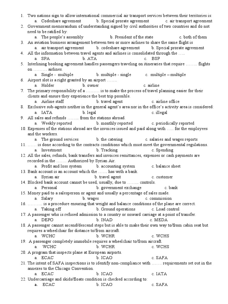 Airline Questions | Download Free PDF | Airlines | Economies