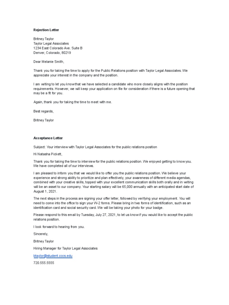 Write A Good-News and Bad-News Letter | PDF