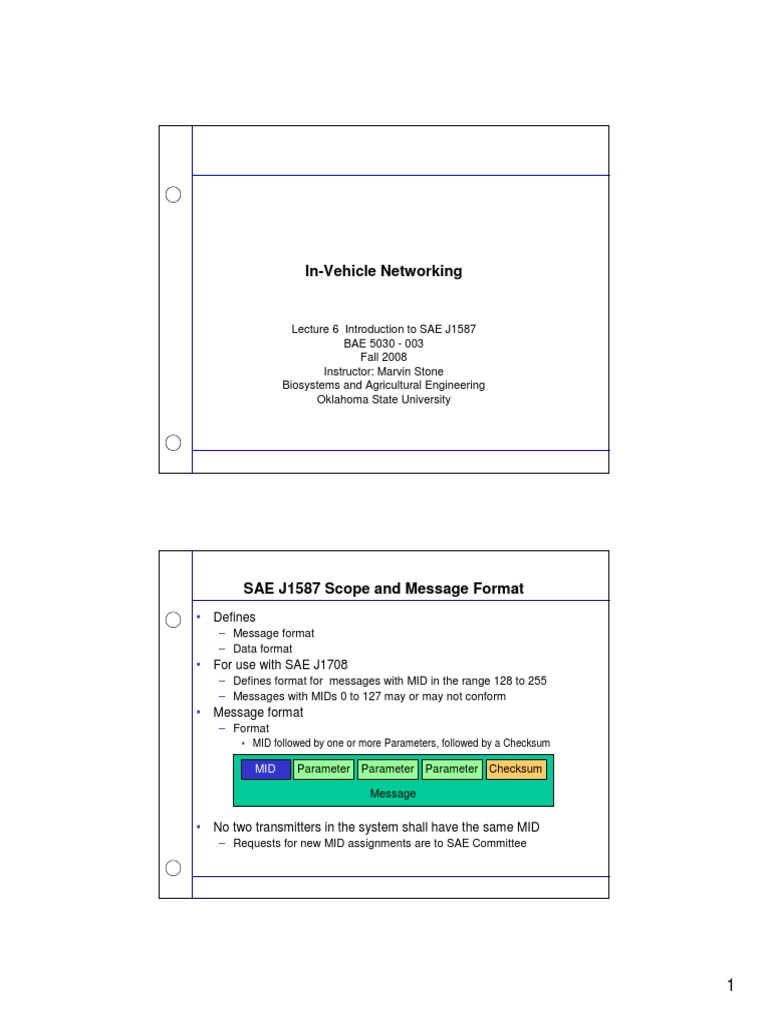 SAE J1587 Introduction | PDF | Parameter (Computer Programming) | Computing