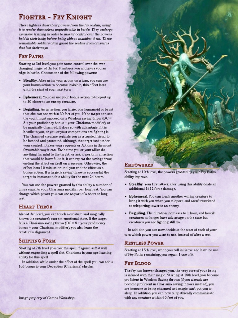 Fighter - Fey Knight | PDF