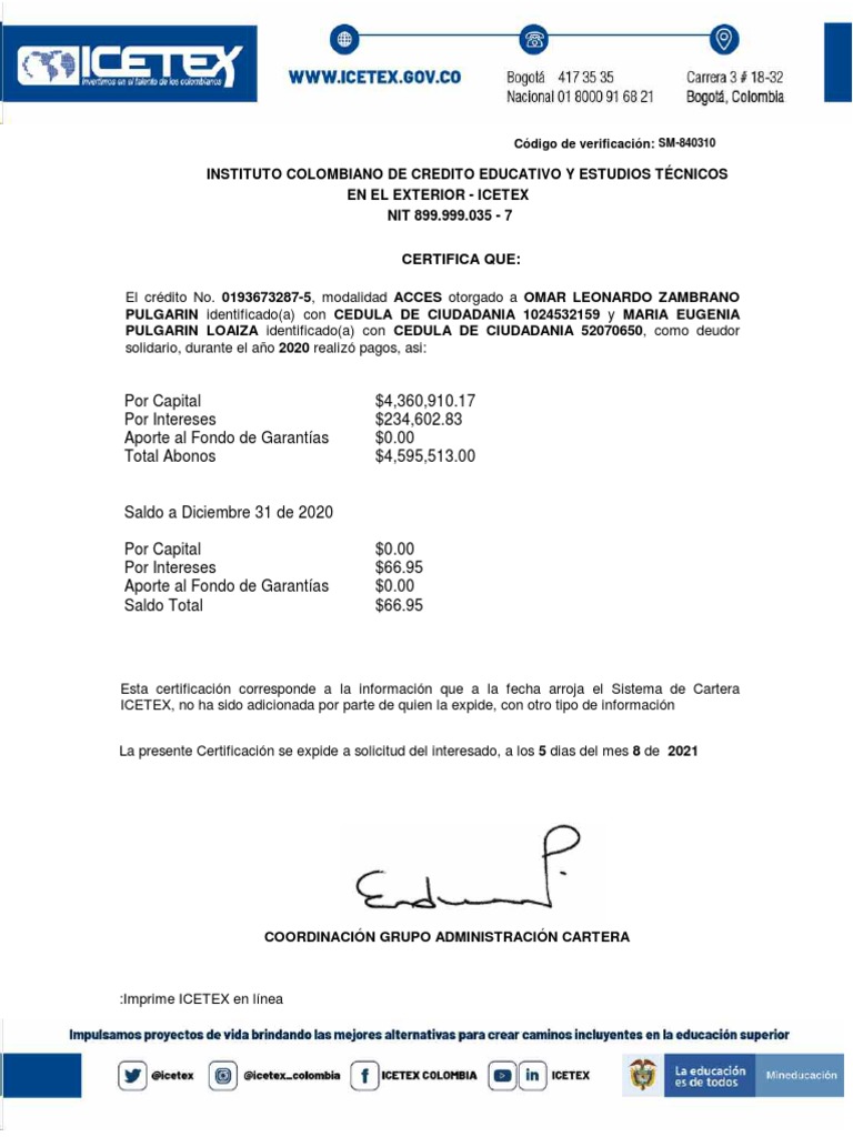 Certifica Que | PDF | Finanzas y dinero
