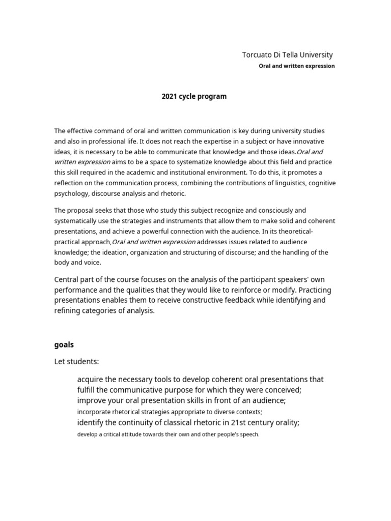 Written & Oral Communication | PDF | Speech | Rhetoric