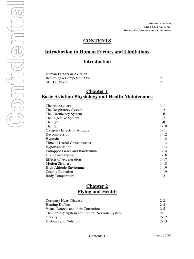 ATPL (H) Human Performance and Limitations | PDF | Respiratory System | Breathing