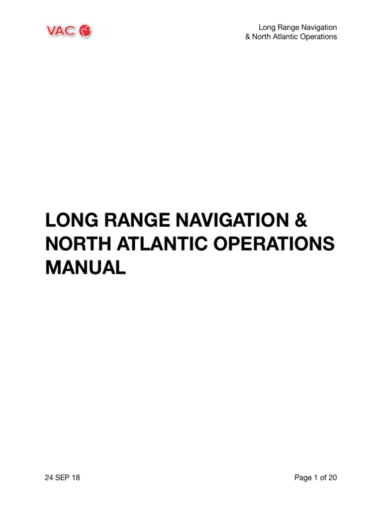 Long Range Navigation & North Atlantic Operations | PDF | Air Traffic ...