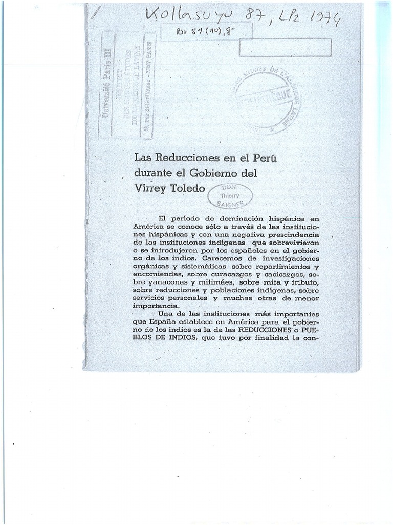 Las Reducciones en El Peru Malaga | PDF