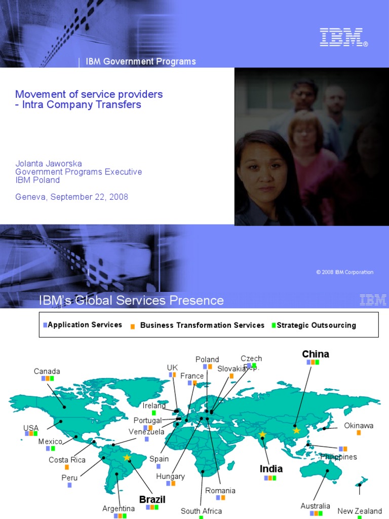 Movement of Service Providers - Intra Company Transfers: IBM Government ...