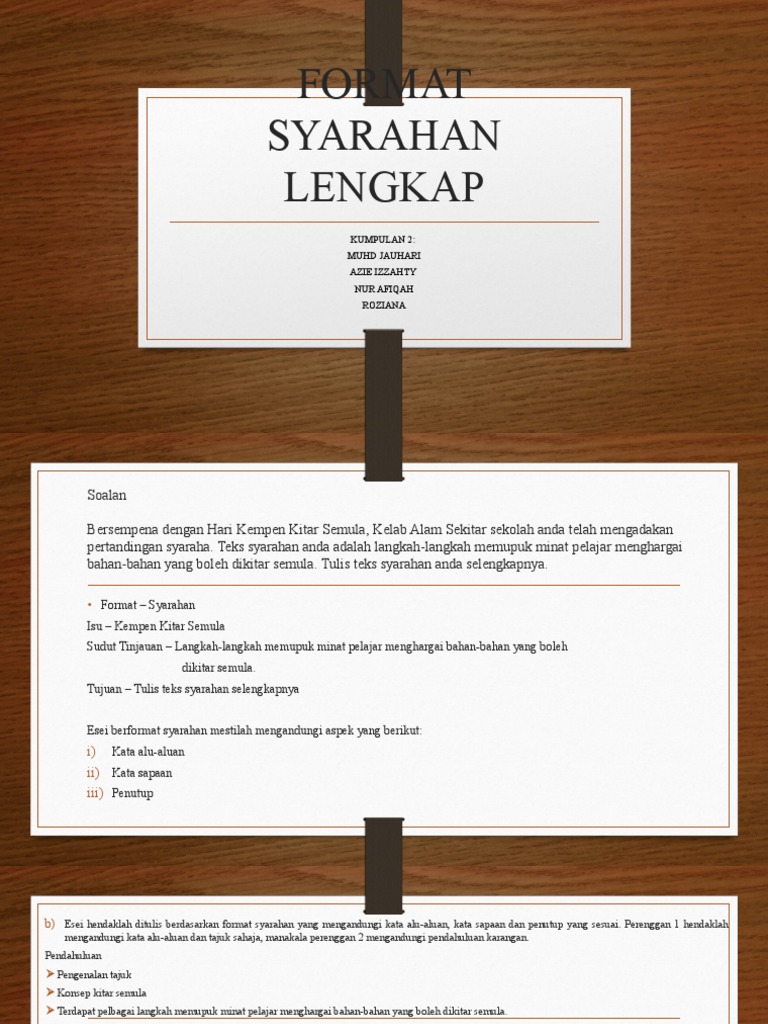 Format Lengkap Syarahan | PDF