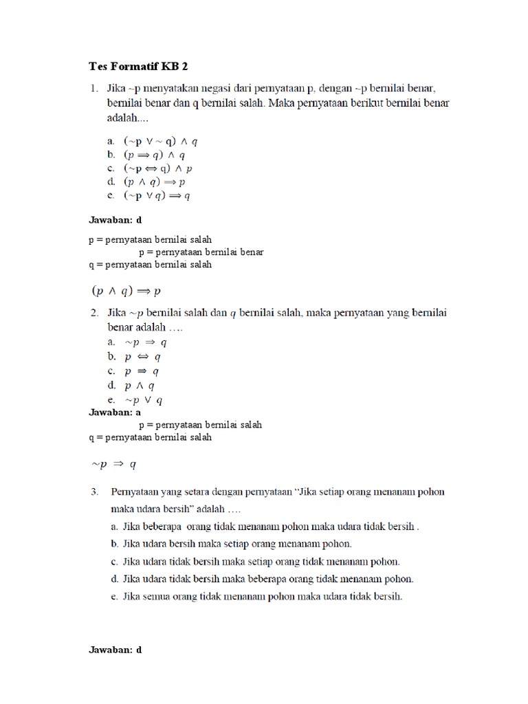 Modul 6-Tes Formatif KB 2 | PDF