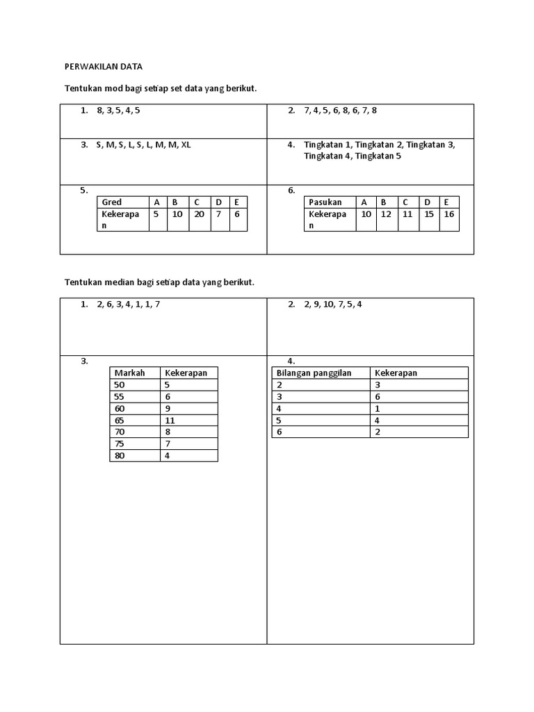 Soalan Perwakilan Data | PDF