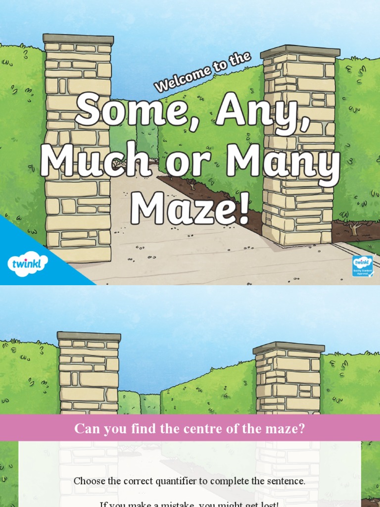 T Eal 114 Some Any Much Many The Maze Game Ver 3 | PDF | Noun | Foreign ...