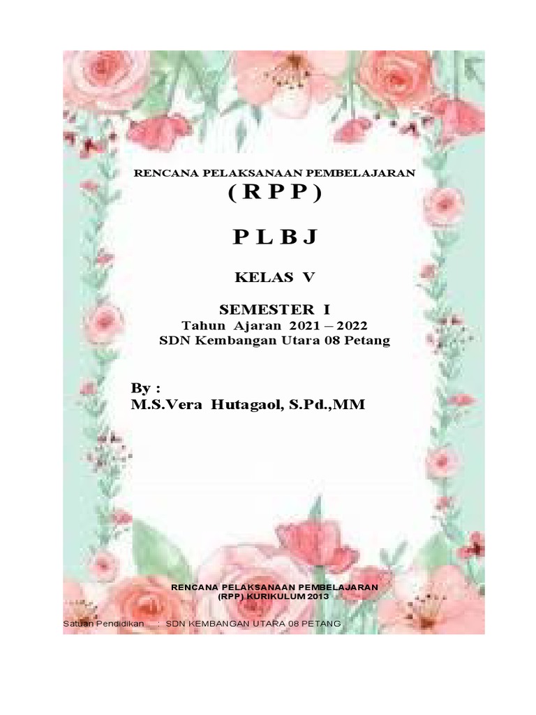 RPP PLBJ Bab 1-7 | PDF