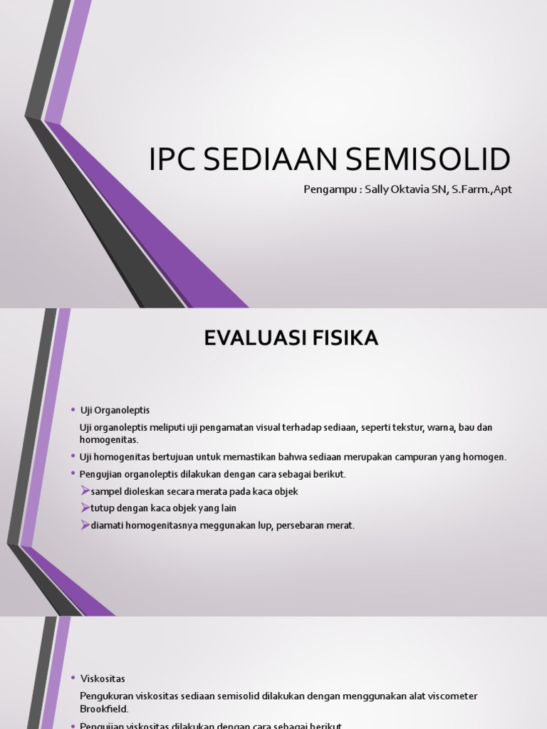 Ipc Sediaan Semisolid Part 2 | PDF