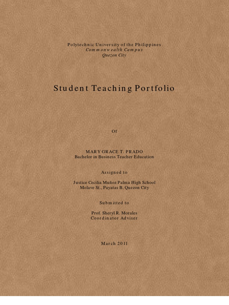 JCMPHS Portpolio | PDF | Graduate School | Teachers