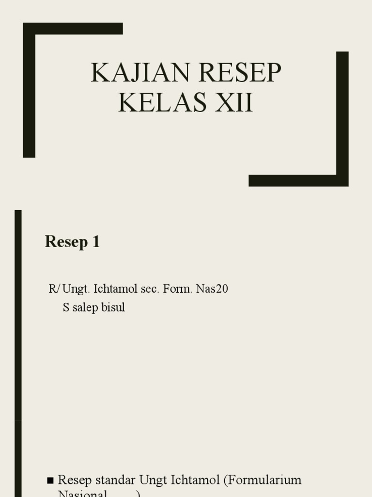 4 Salep Ichtyol Dan Racikan Puyer | PDF