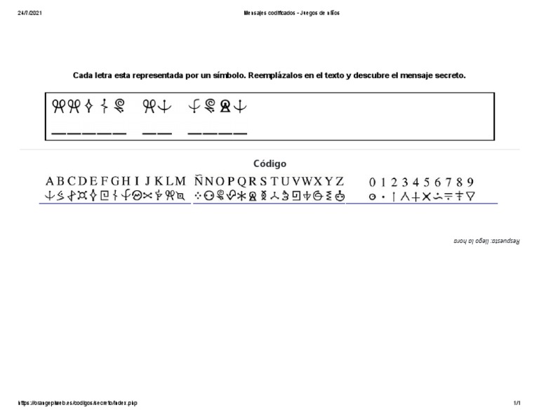 Mensajes Codificados - Juegos de Niños | PDF