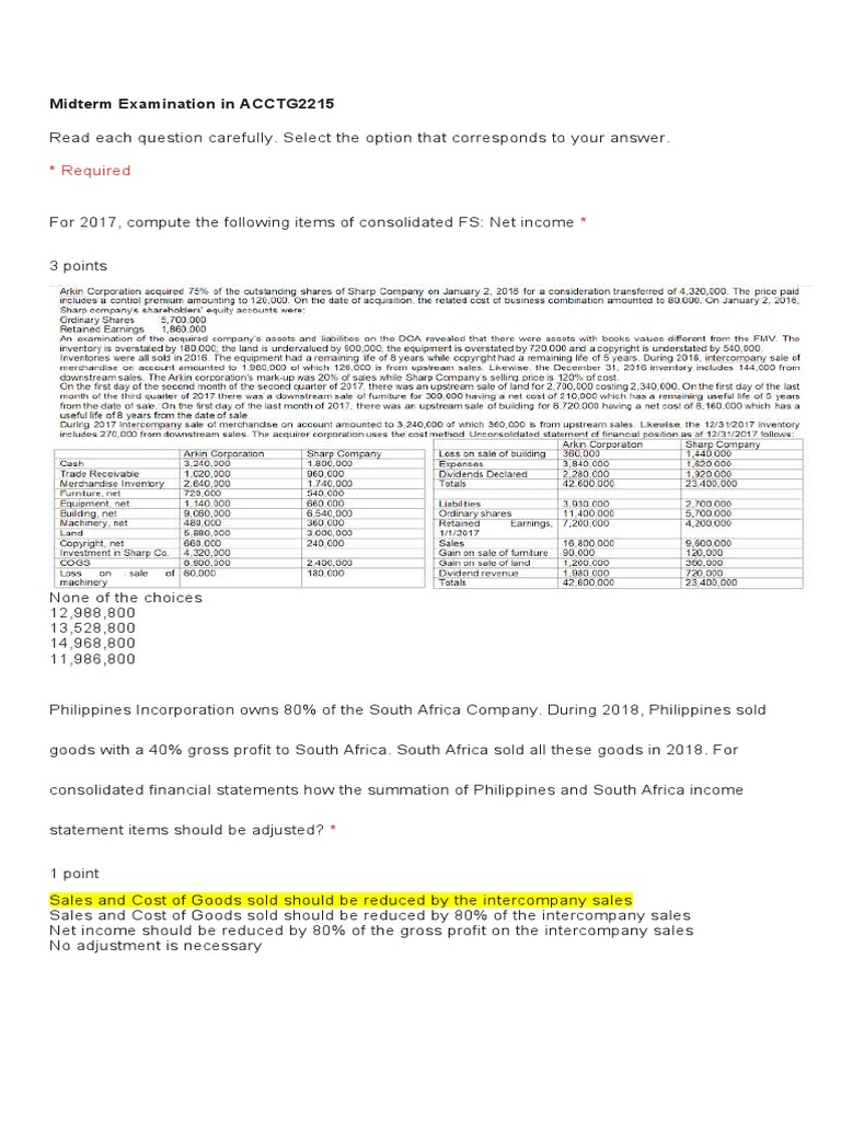 Cost Test Bank by Raiborn & Kinney | PDF | Book Value | Goodwill ...