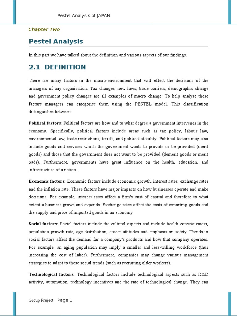 PESTEL Analysis of Japan 2023 | PDF | Japan | Health Care
