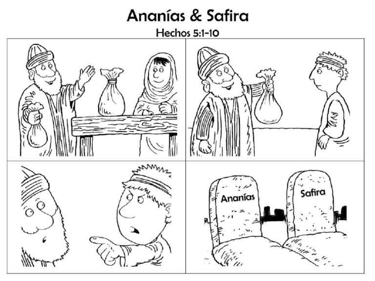Dibujo Ananias y Safira | PDF