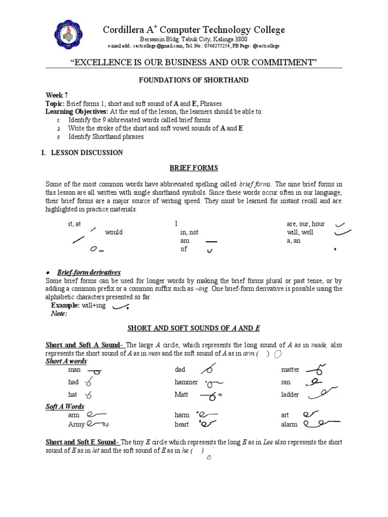 Stenography Lesson 3 | PDF | Shorthand | Linguistics