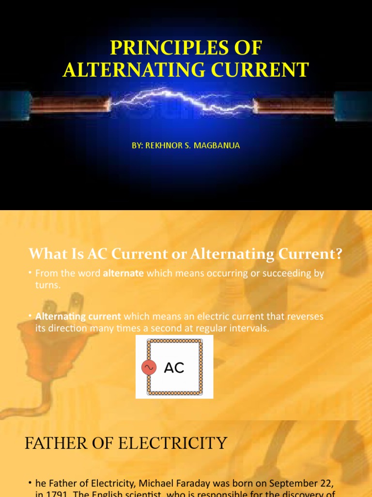Principles of Alternating Current: By: Rekhnor S. Magbanua | PDF