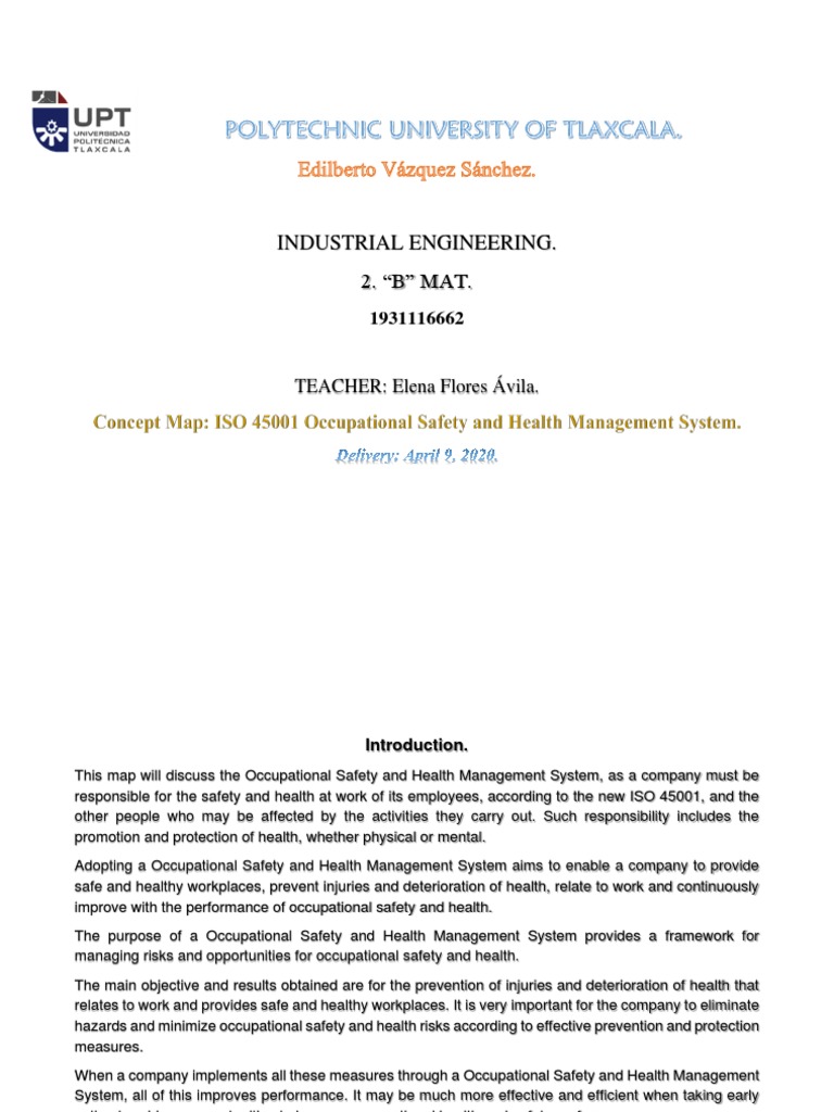 Mapa ISO 45001 | PDF | Occupational Safety And Health | Safety