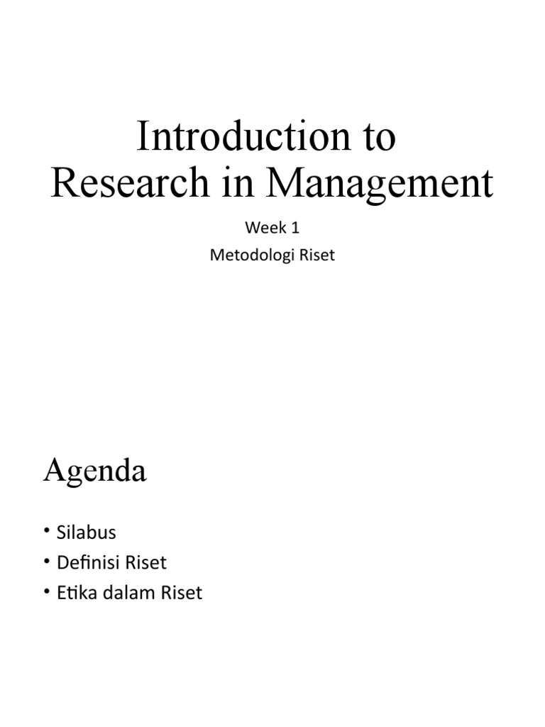 Metodologi Riset Pertemuan 1 | PDF | Informed Consent | Decision Making