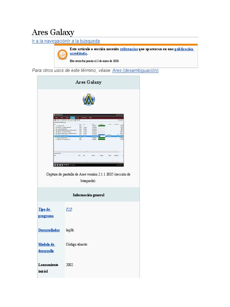 Ares Galaxy | PDF | Software | Informática