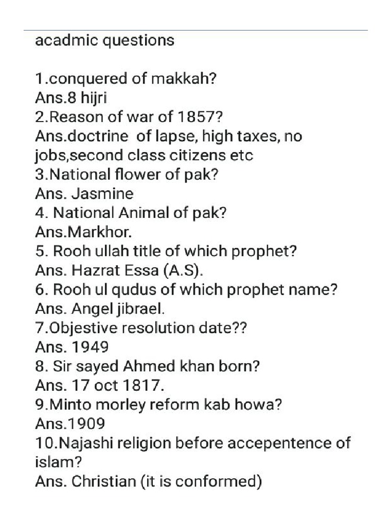 Academic Question | PDF