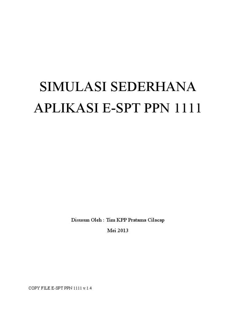 SIMULASI ESPT PPN 1111 v.1.4 | PDF