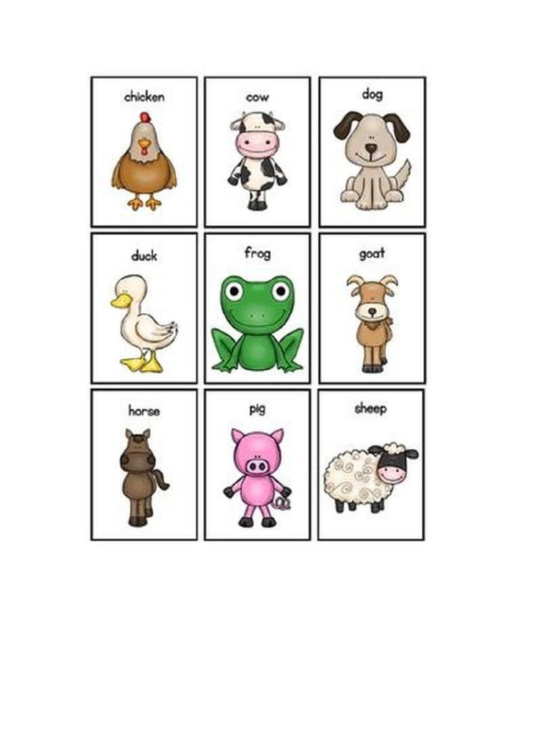 Farm Animals Memory Game | PDF