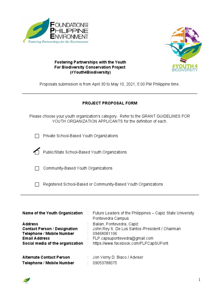 Arboretum Project Proposal for Youth | PDF | Conservation Biology ...