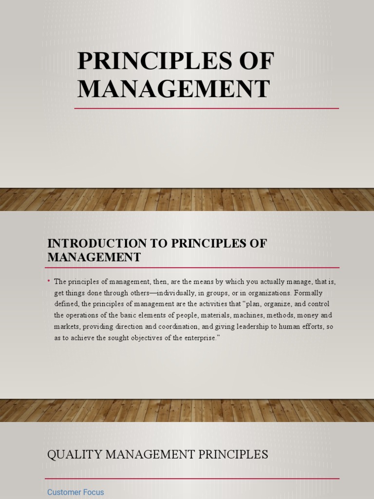 Principles of Management | PDF | Entrepreneurship | Strategic Management