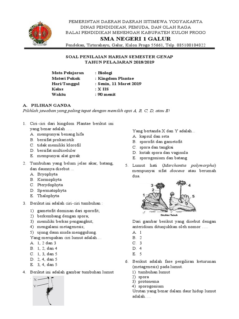 Soal PH KD 3.8 | PDF