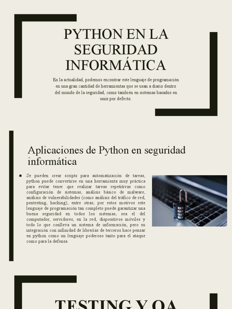 Python en La Seguridad Informática | Descargar gratis PDF | Python ...