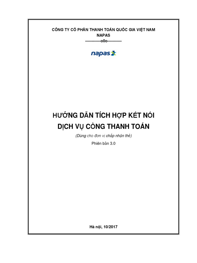 Napas Payment Gateway Integration Guide v3.0 | PDF