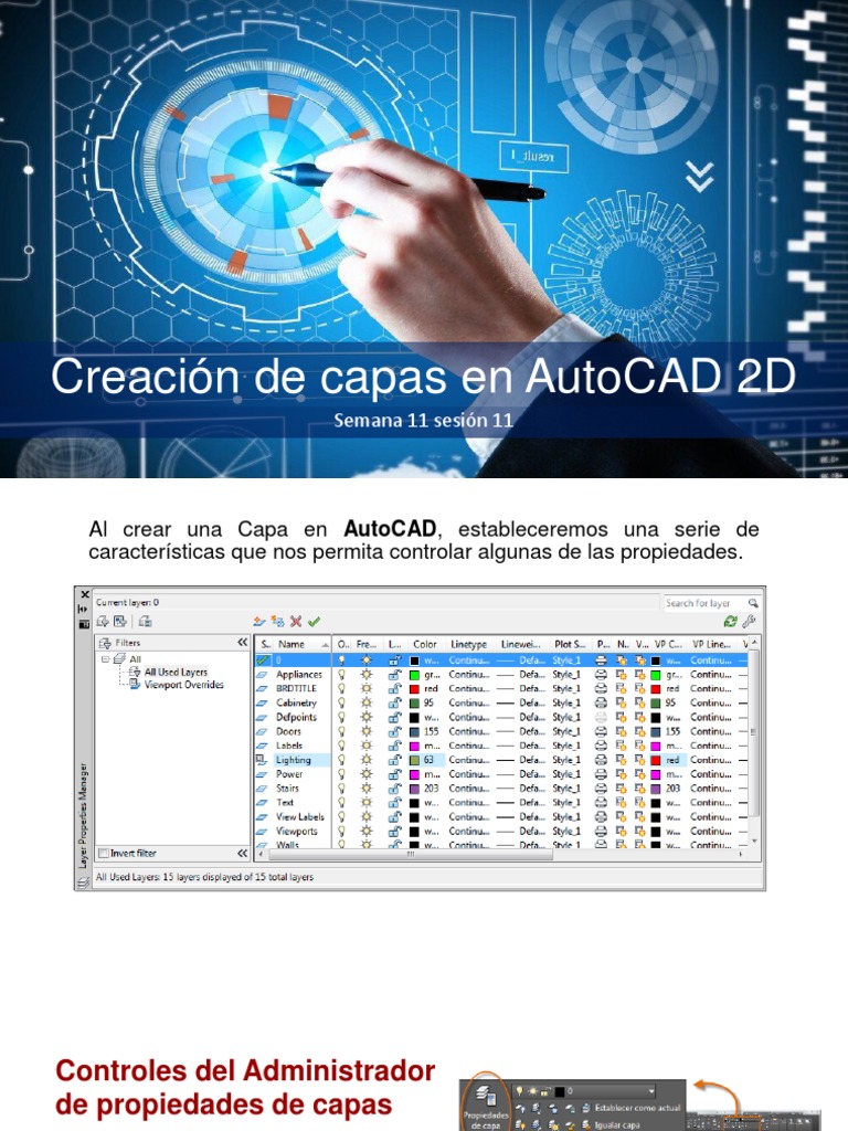 Semana 11creación de Capas en AutoCAD 2D | PDF | Cad automático ...