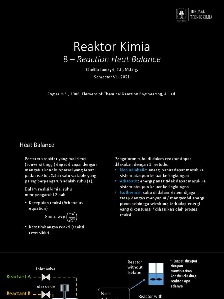 8-Reaction Heat Balance | PDF