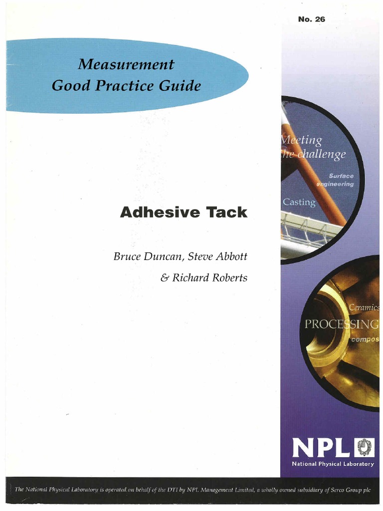 Adhesive Tack | PDF