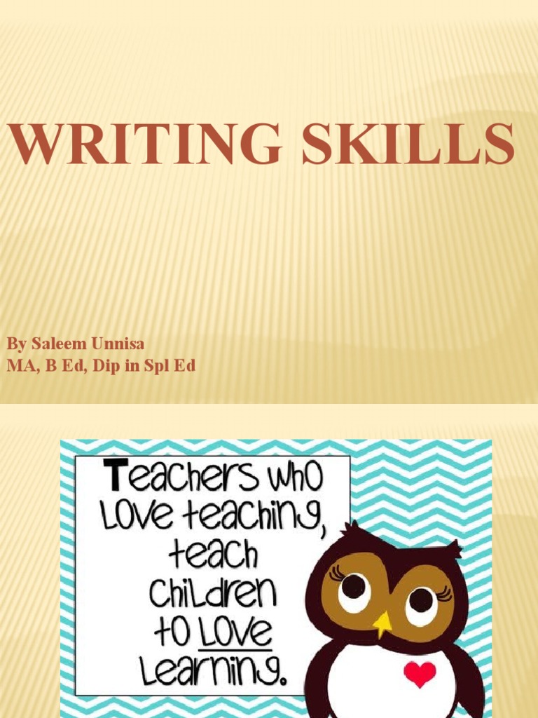 Writing Skills | PDF | Grammatical Tense | Paragraph