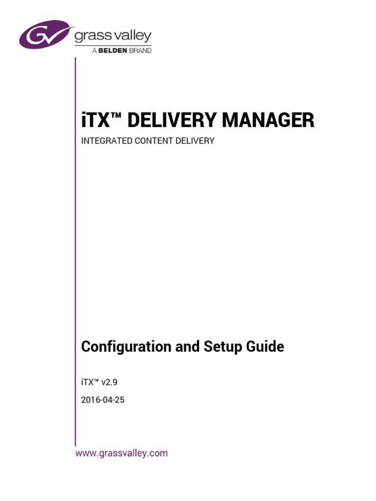 ITX DeliveryManager UserGuide-V2.9 | PDF | Computer File | Computer Network
