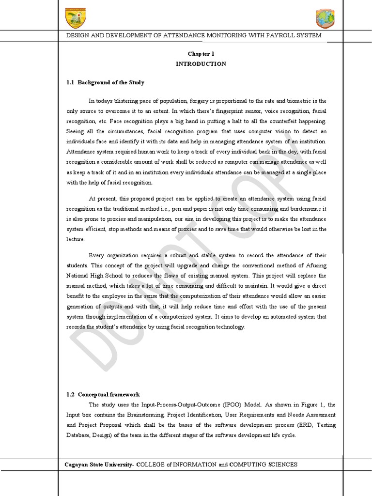 Attendance Monitoring System Using Facial Recognition | PDF | Computer Data Storage | System