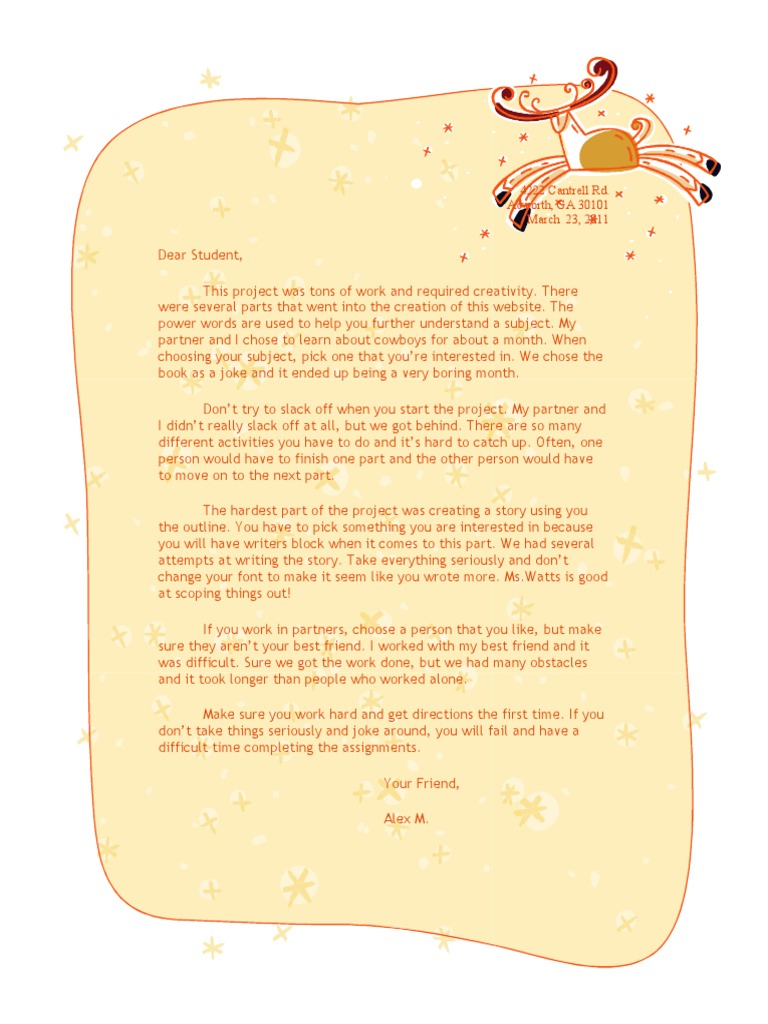 Tips for Writing a Friendly Letter | PDF