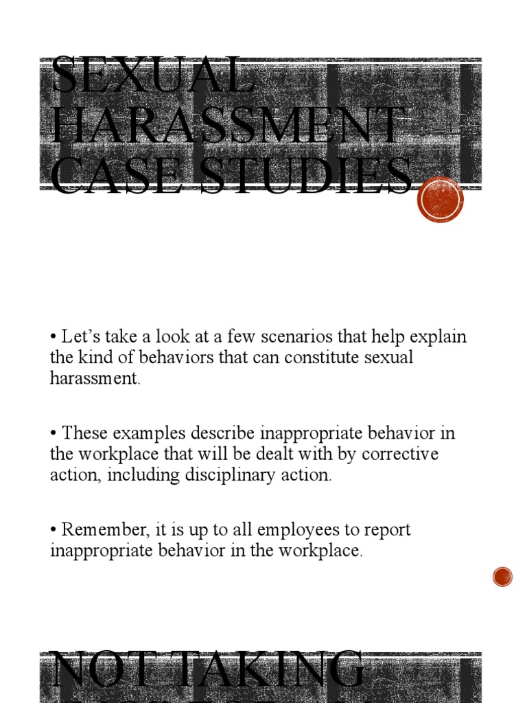 Workplace Sexual Harassment Scenarios | PDF | Sexual Harassment